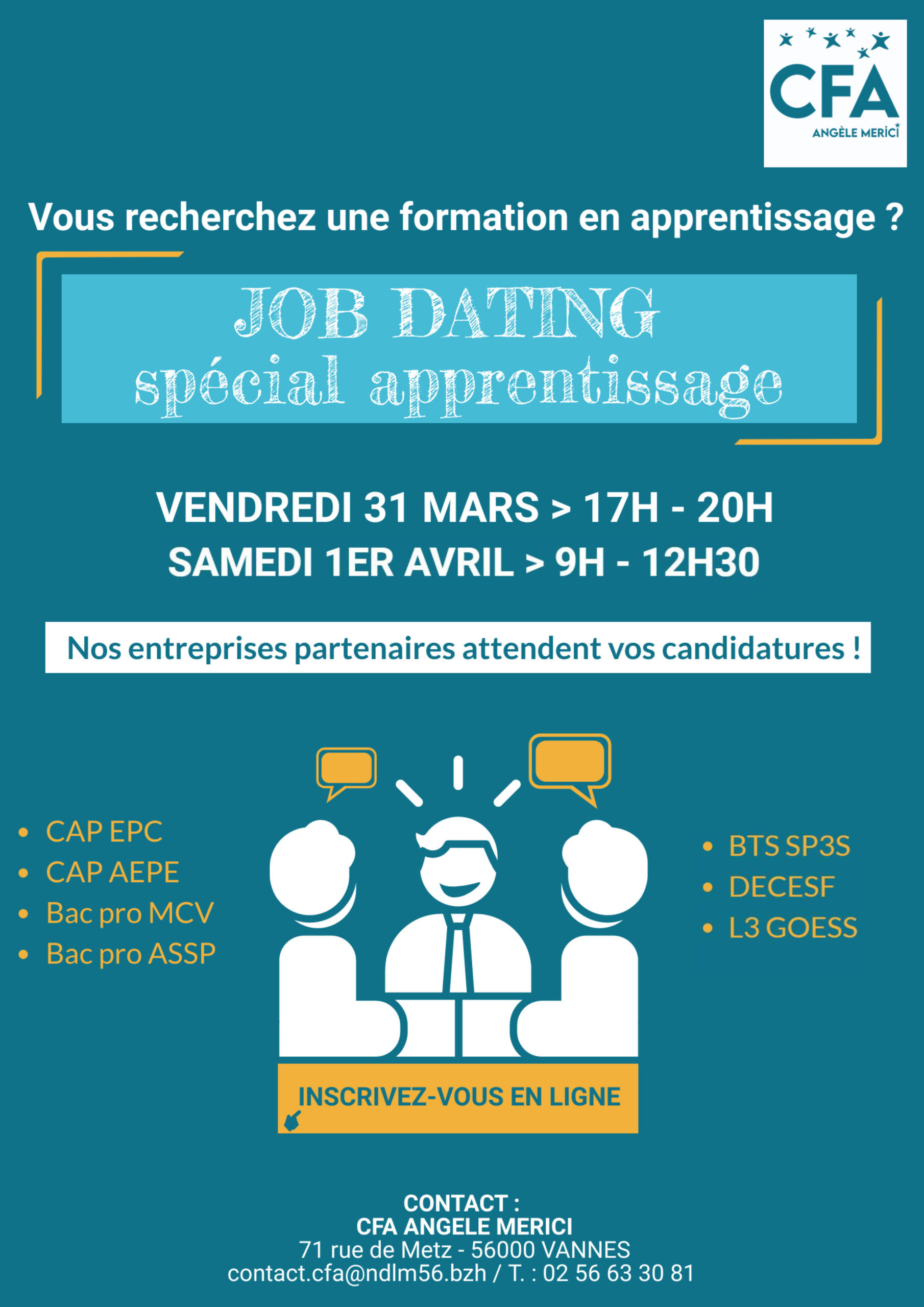 job dating apprentissage - Ensemble Scolaire Notre Dame